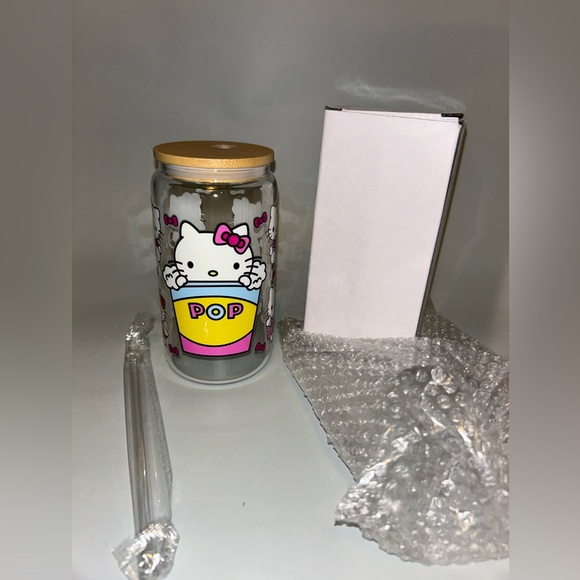 Hello Kitty | Dining | New Hello Kitty Cup With Stray And Lid | Poshmark